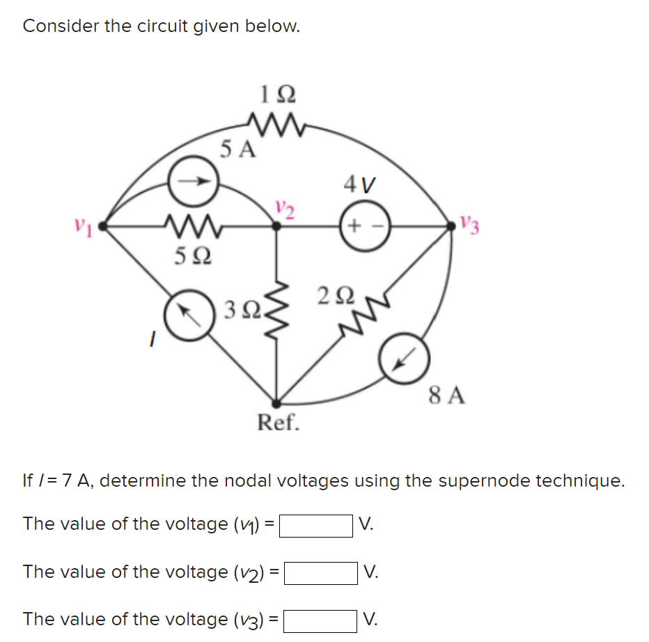 Solved Consider the circuit given below. If I=7 A, determine | Chegg.com