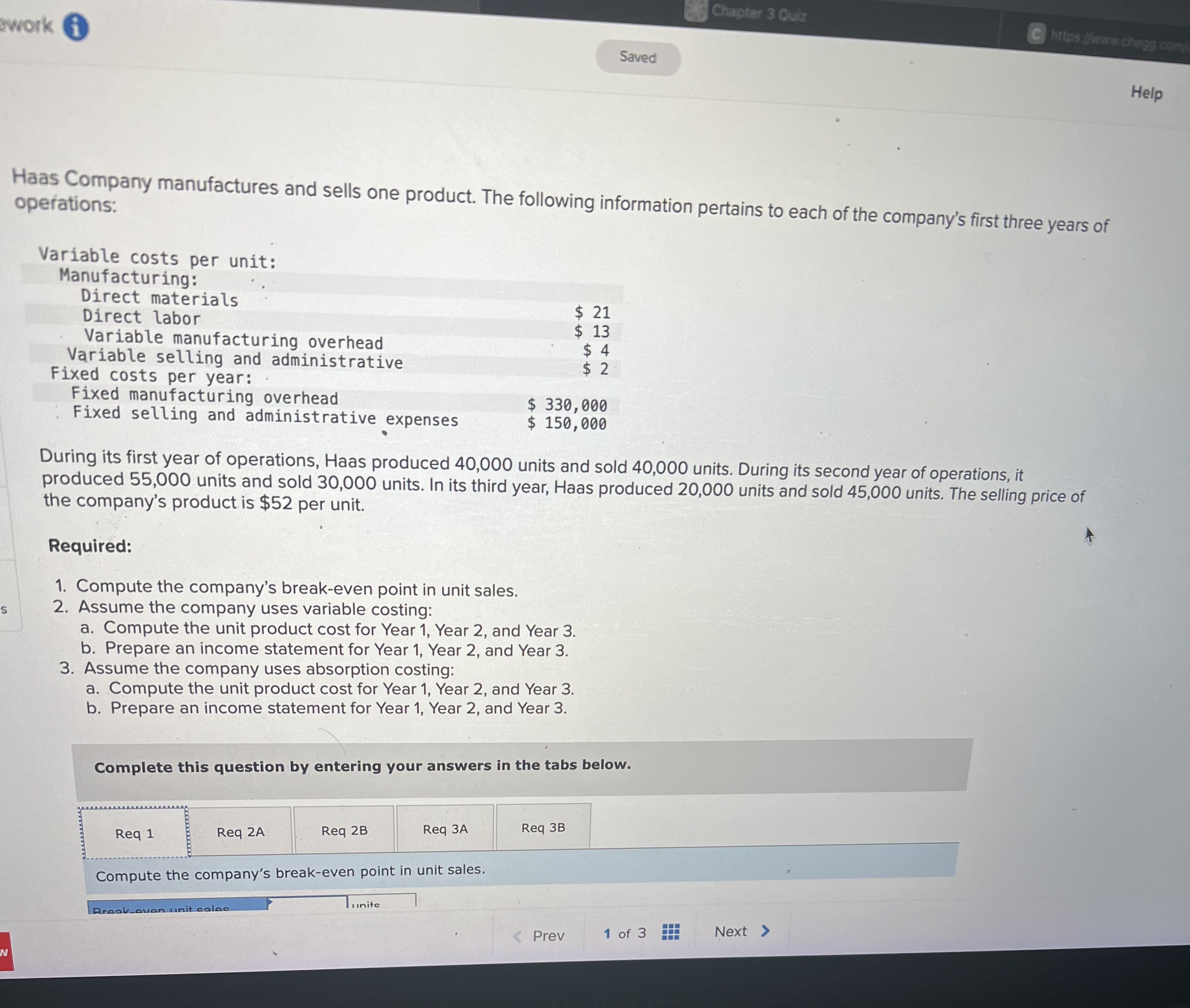 Please answer questions 1-3 ﻿with step by step | Chegg.com