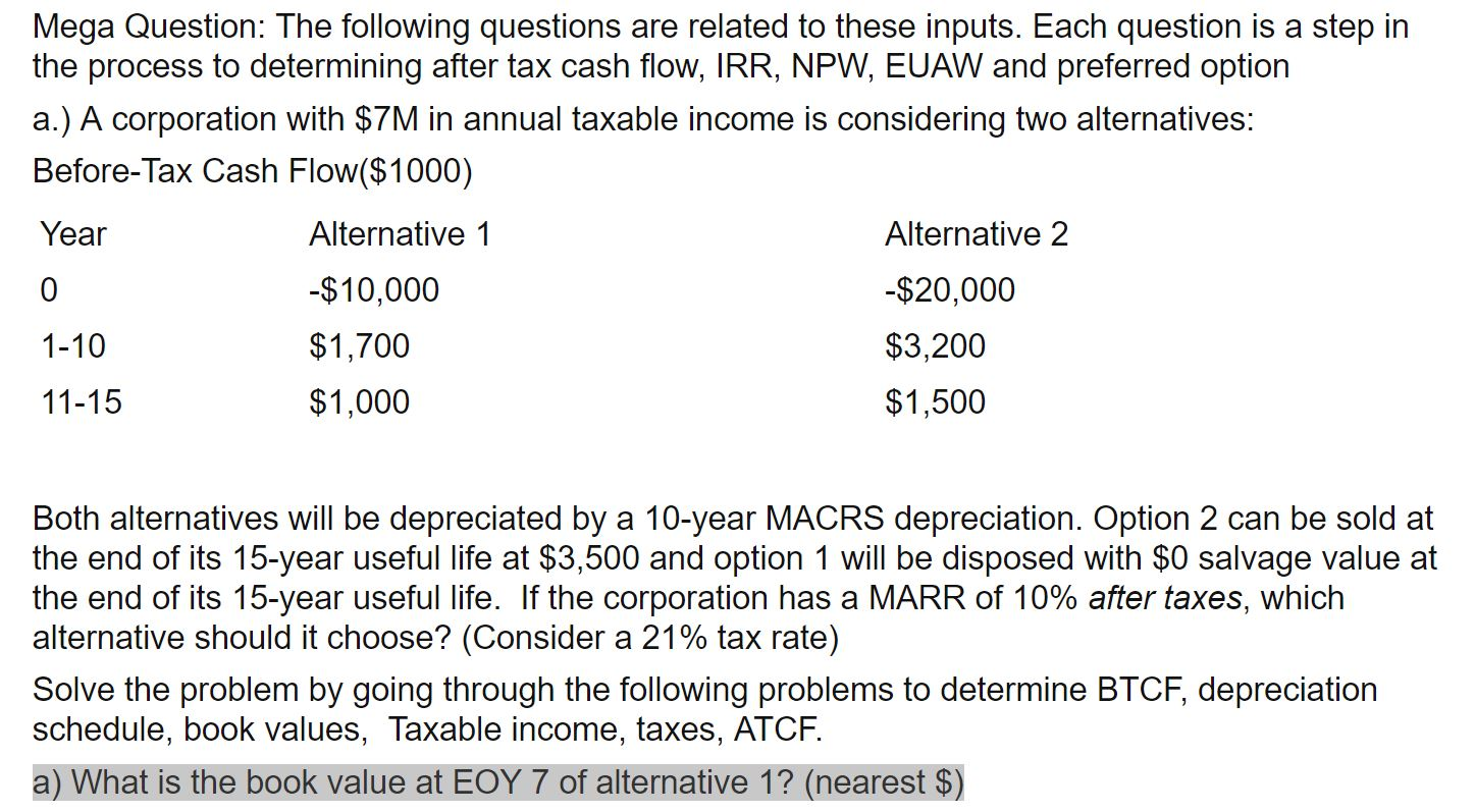 Solved Mega Question: The following questions are related to | Chegg.com