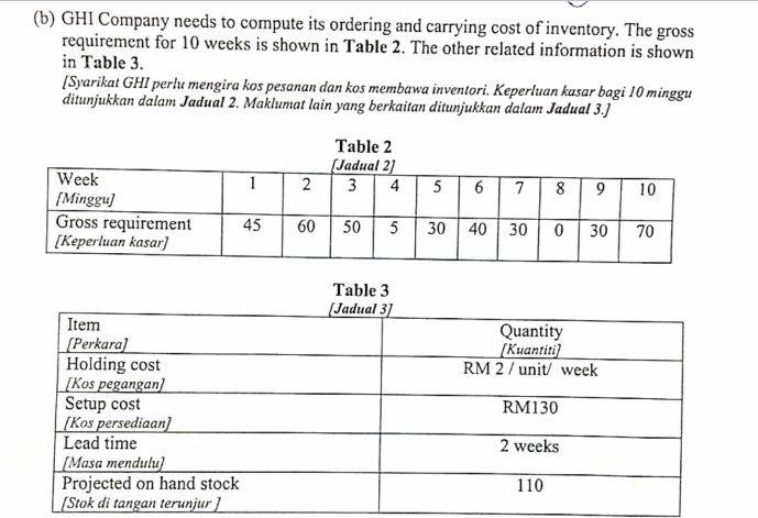Solved a) Determine a periodic order quantity ( POQ ) | Chegg.com