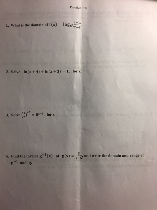 Solved What is the domain of f(x) = log_6 (x + 1/x- 4) | Chegg.com