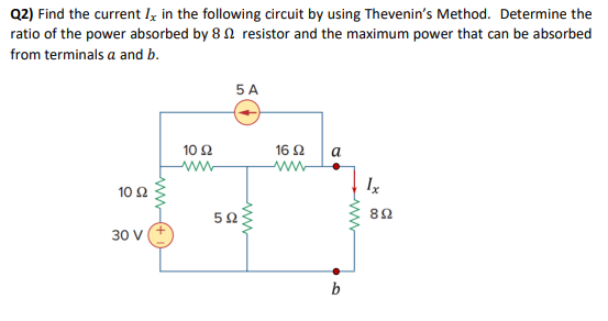 Solved Q2) Find the current Ix in the following circuit by | Chegg.com