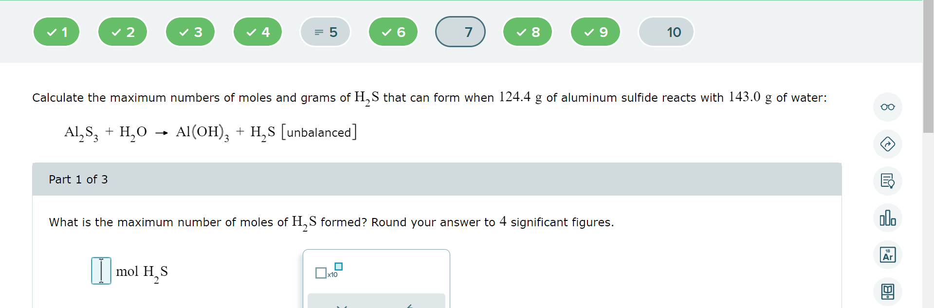 Solved Calculate the maximum numbers of moles and grams of | Chegg.com