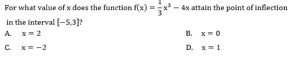 Solved For what value of x does the function f(x)=31x3−4x | Chegg.com