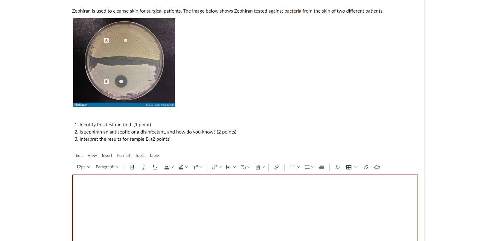 Solved Zephiran is used to cleanse skin for surgical | Chegg.com