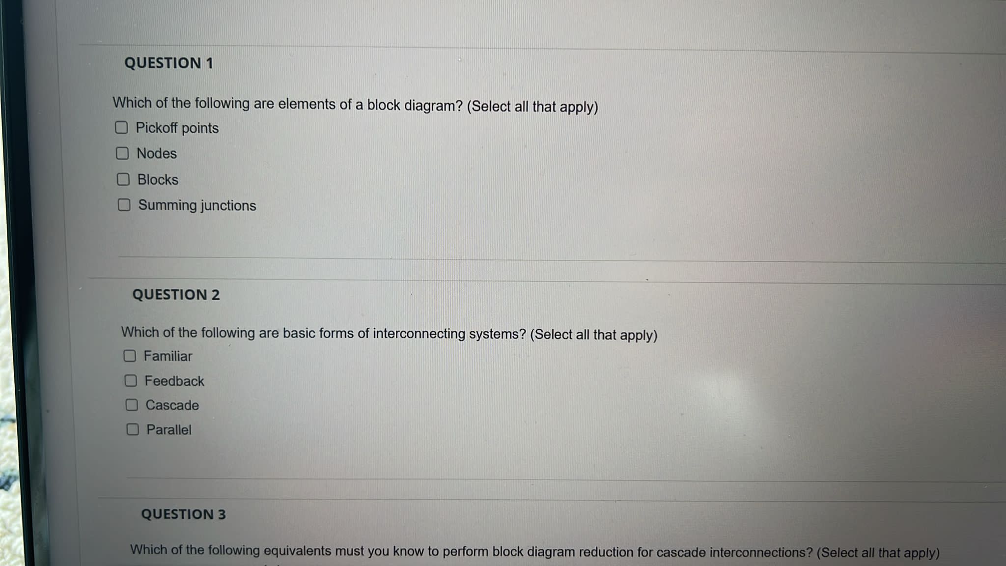 Solved Which of the following are elements of a block | Chegg.com