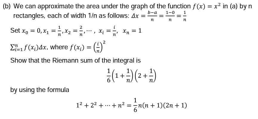 Solved For f(x) = x² as shown in Figure 1, evaluate the | Chegg.com