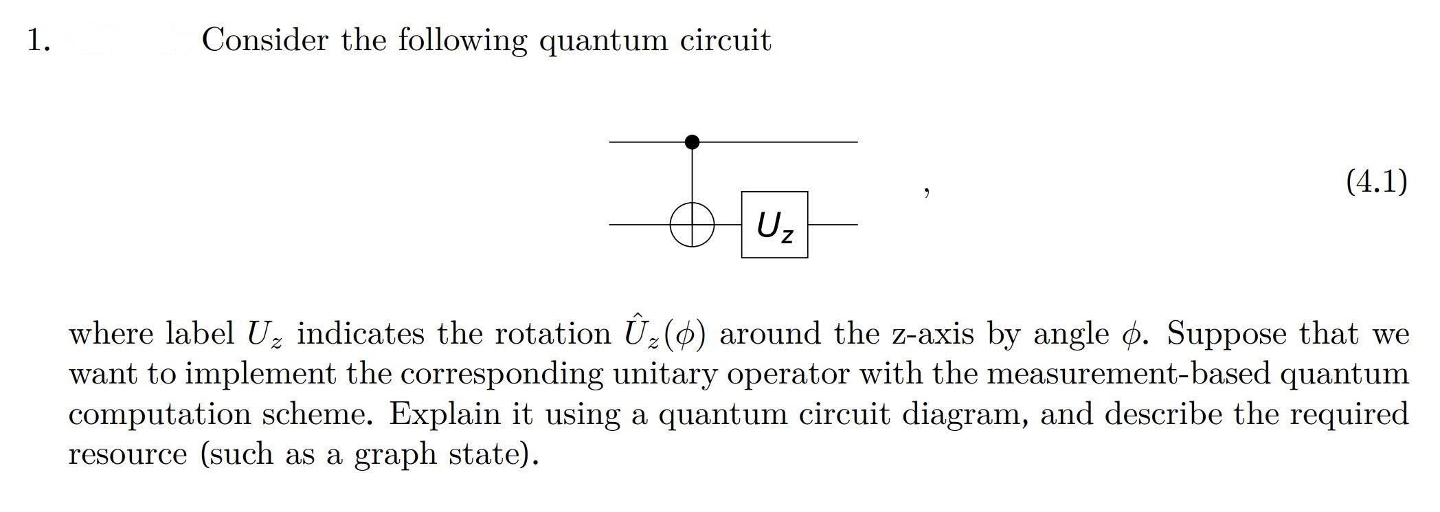 Solved 1. Consider the following quantum circuit where label | Chegg.com