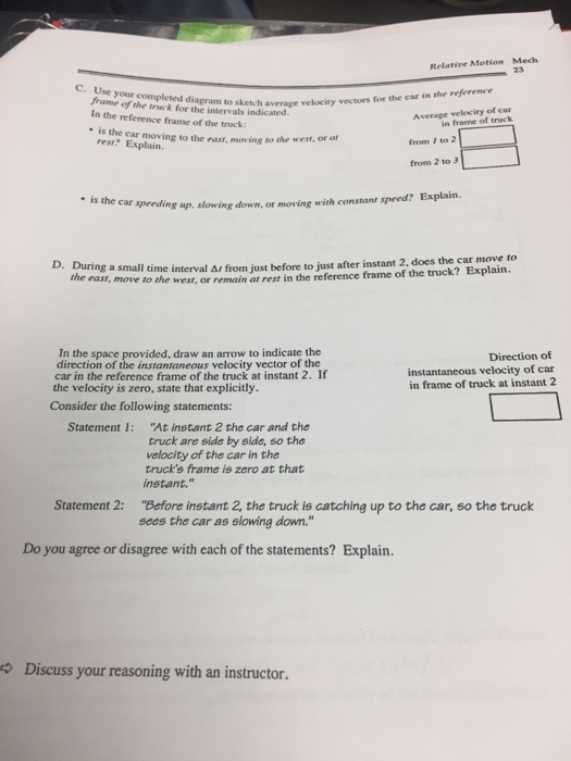 RELATIVE MOTION Position and displacement relative to | Chegg.com