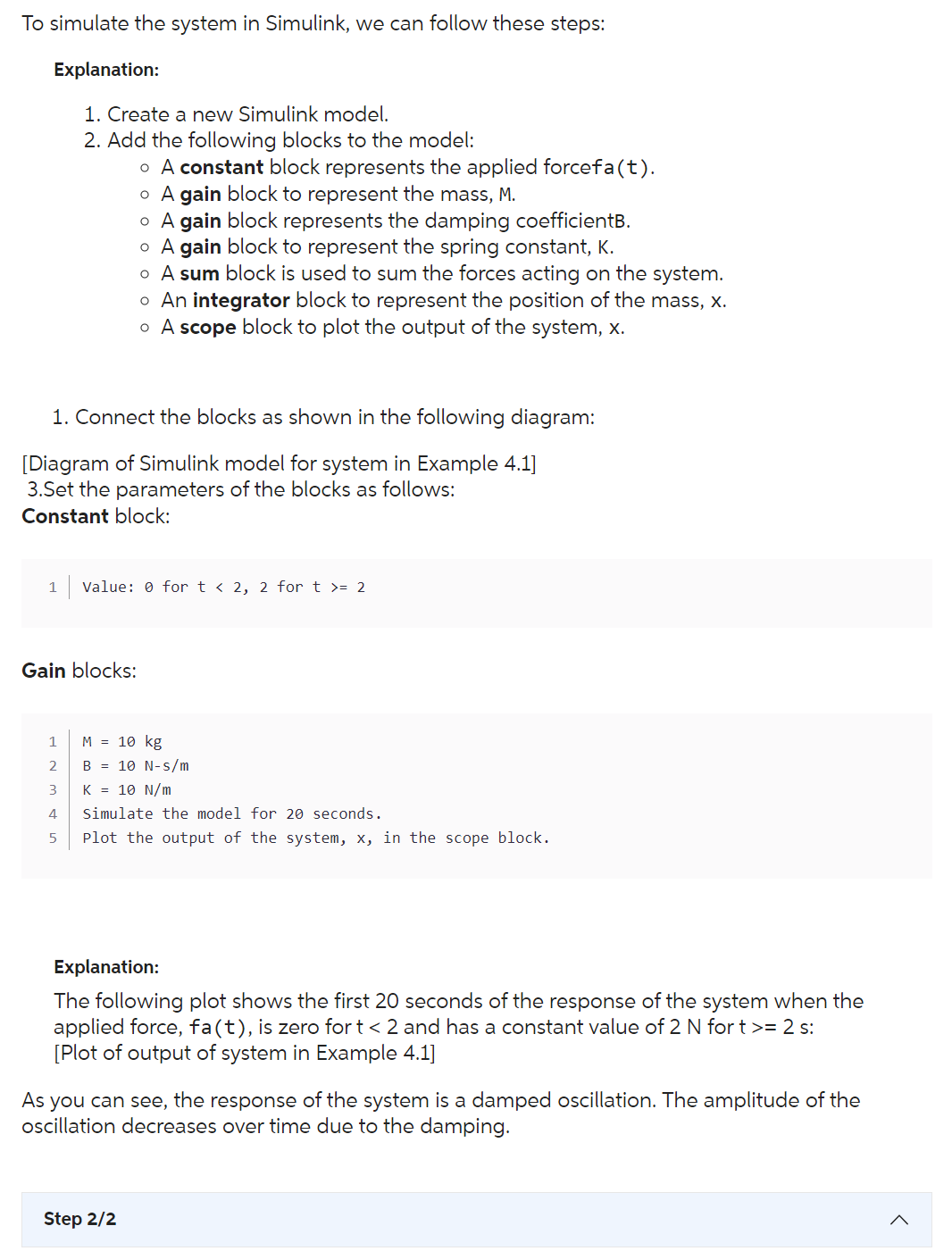 Solved 4.7. Draw a Simulink diagram to represent the system | Chegg.com