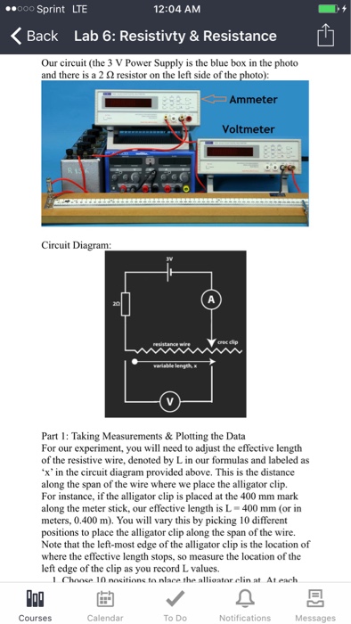 Lab 6: Resistance & Resistivity | Chegg.com