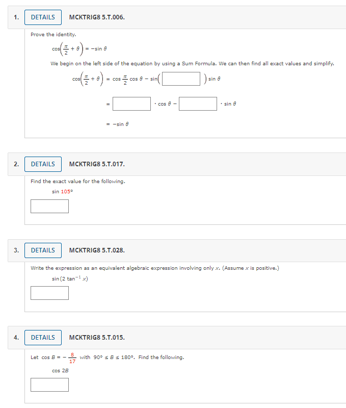 Solved Prove the identity.cos(π2+θ)=-sinθWe begin on the | Chegg.com