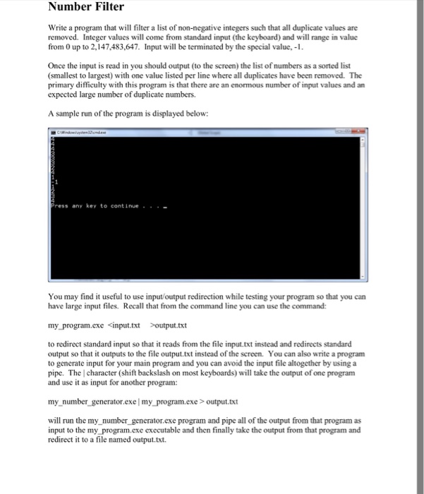 Solved Number Filter Write a program that will filter a list | Chegg.com