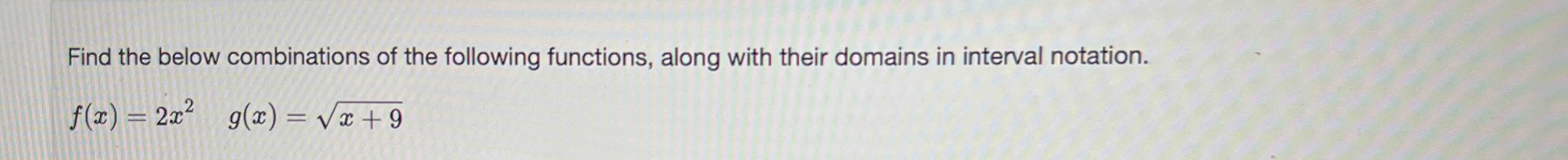 Solved Find the below combinations of the following | Chegg.com