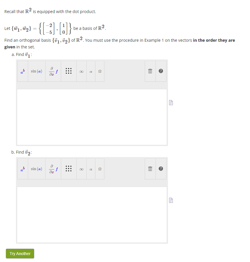 Solved Recall that R2 is equipped with the dot product. Let | Chegg.com