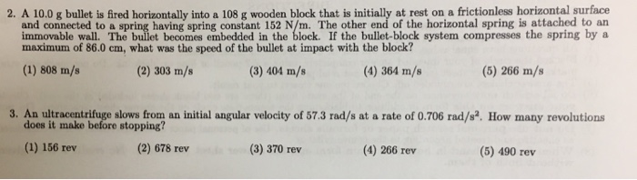 Solved and connected to a spring having spring constant 152 | Chegg.com
