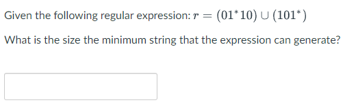 Solved Given the following regular expression: | Chegg.com