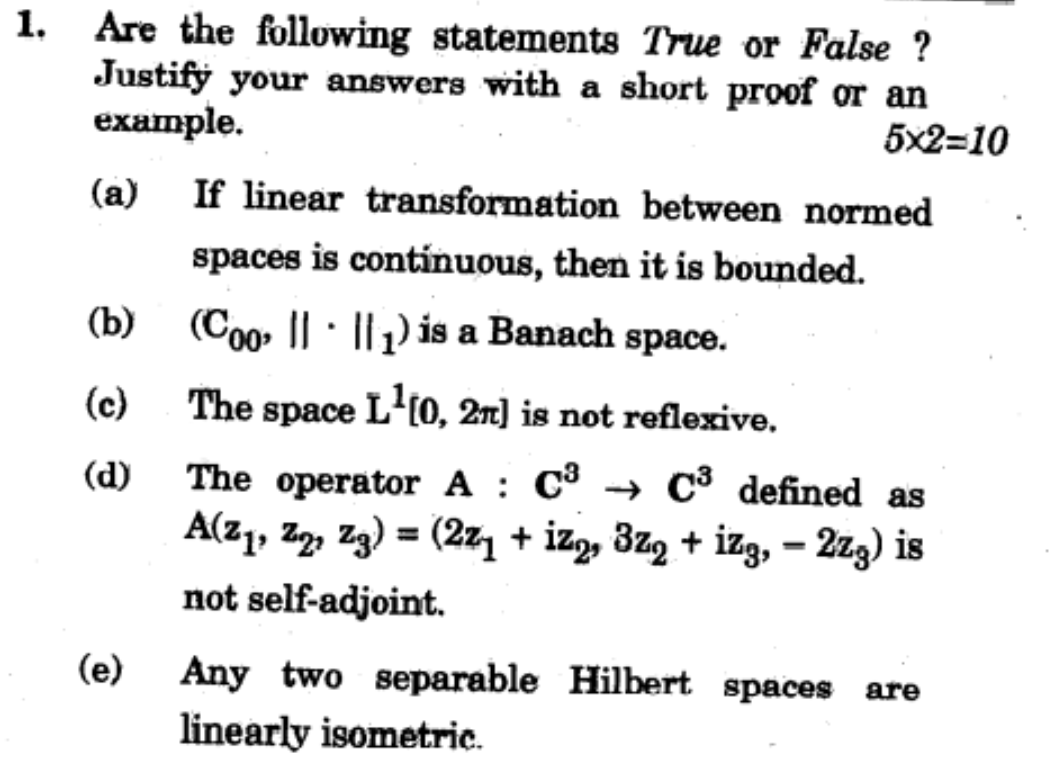 Solved Are the following statements True or False? Justify | Chegg.com
