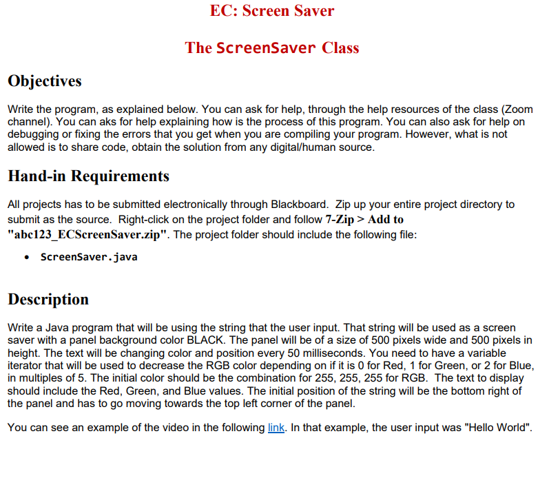 Solved Objectives Write the program, as explained below. You | Chegg.com