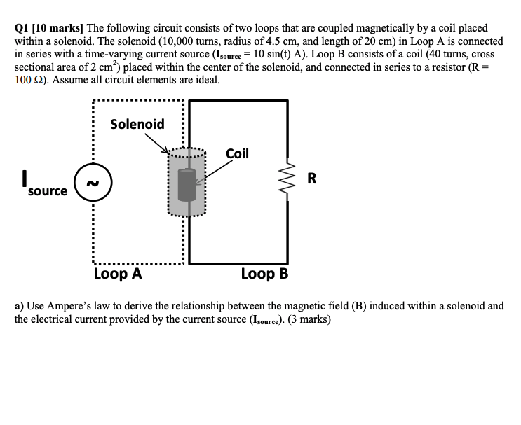 Solved Q1 [10 marks] The following circuit consists of two | Chegg.com