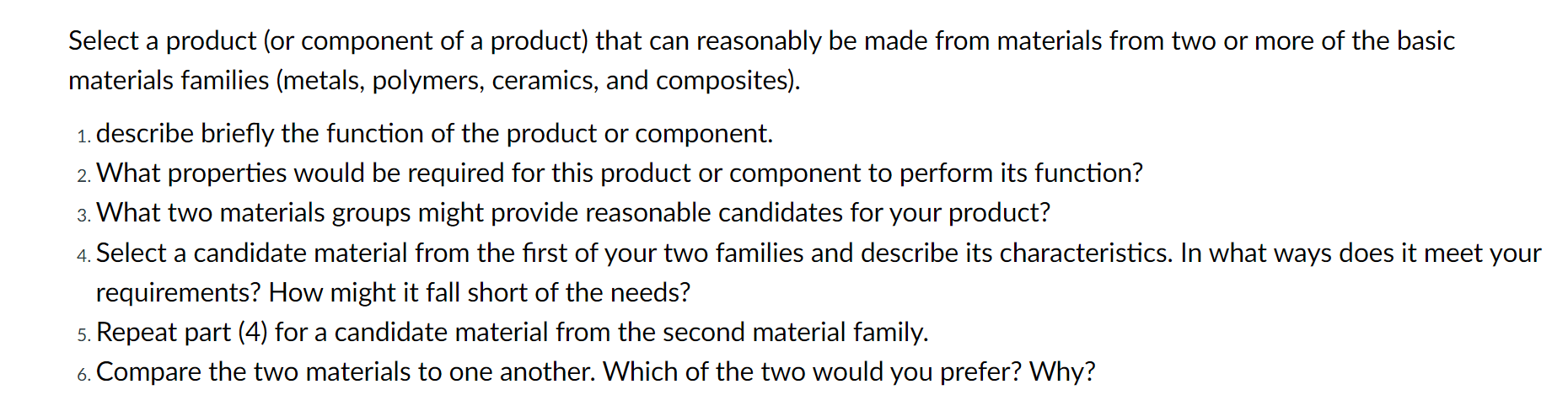 Solved Select a product (or component of a product) that can | Chegg.com