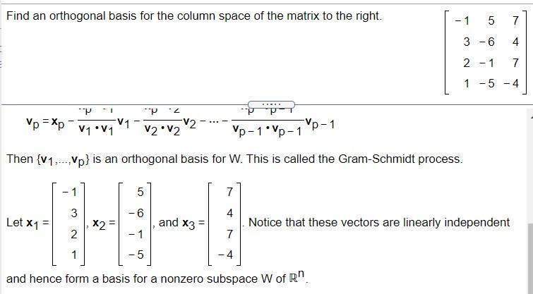 Solved How do I find that the vectors (x1, x2, and x3) are | Chegg.com
