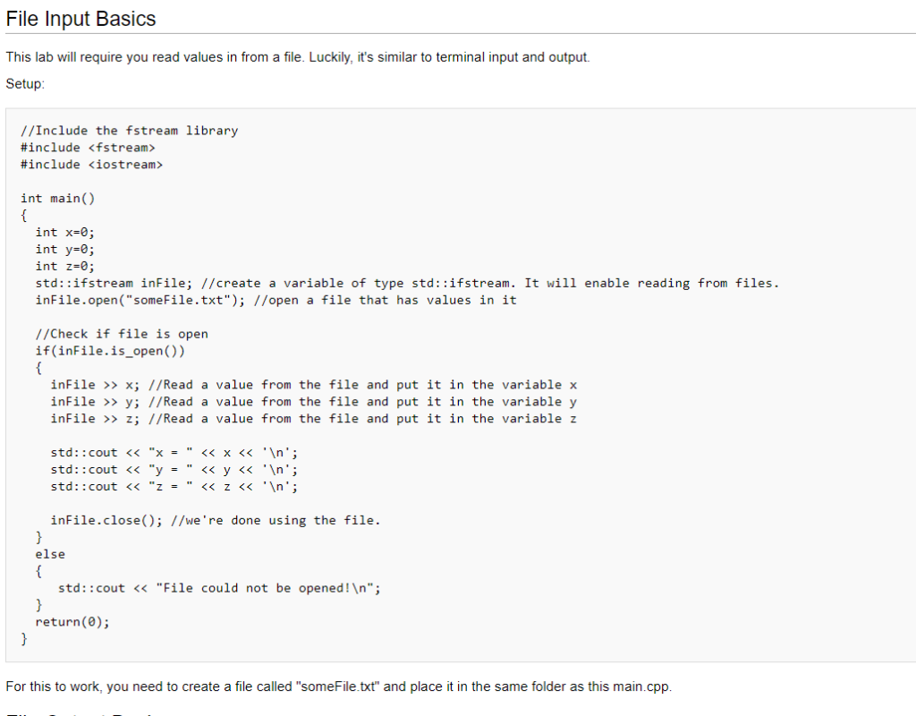 Solved Exercise 4: Arrays, Reading from File, and Writing to | Chegg.com
