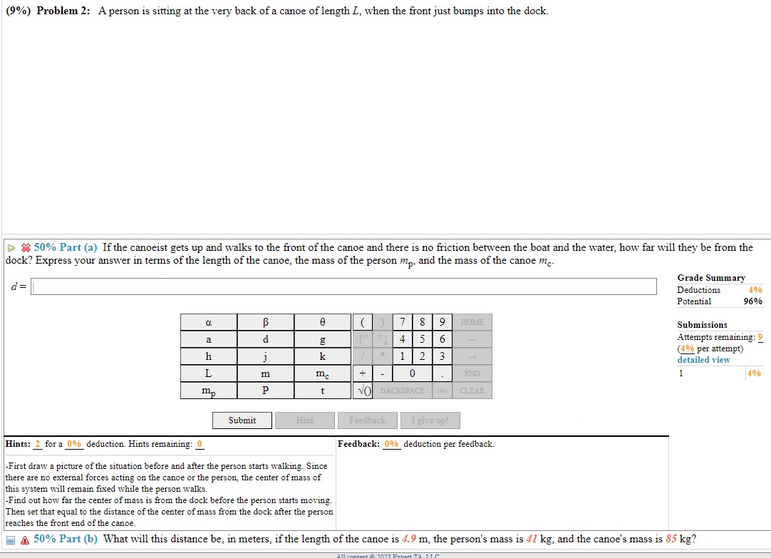 Solved (9\%) Problem 2: A person is sitting at the very back | Chegg.com