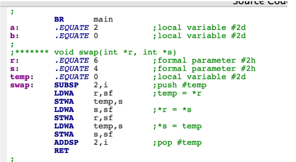Draw the stack frame just before the RET instruction | Chegg.com