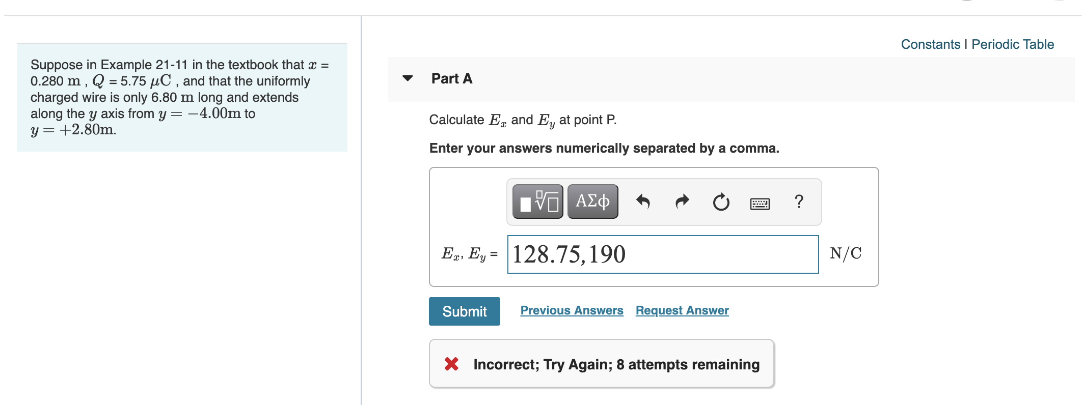 Solved Constants | Periodic Table Part A Suppose in Example | Chegg.com