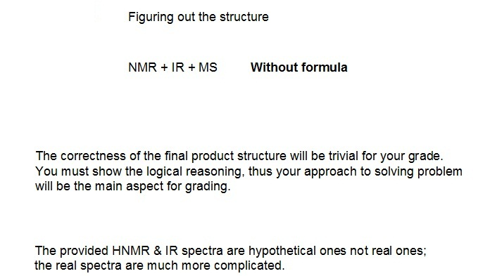 Figuring out the structure NMR + IR + MS Without | Chegg.com