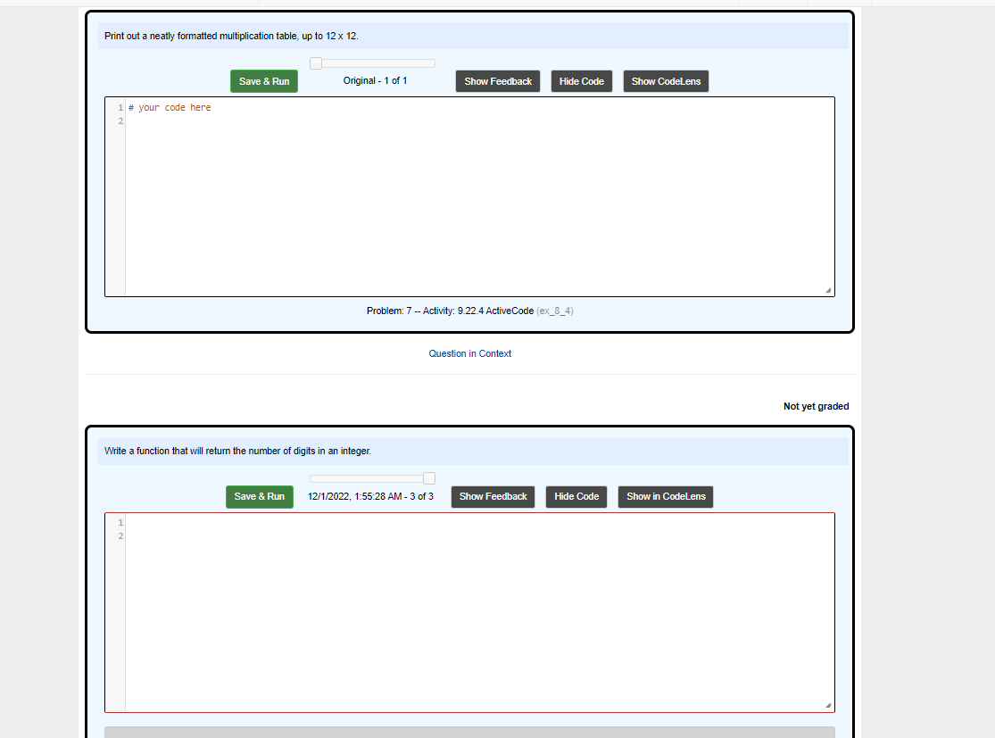 Solved Print out a neatly formatted multiplication table, up | Chegg.com