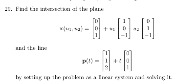 Solved Find the intersection of the | Chegg.com