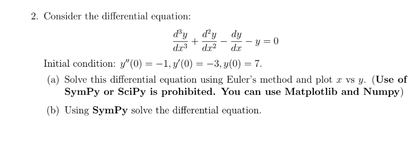 Solved Consider the differential | Chegg.com