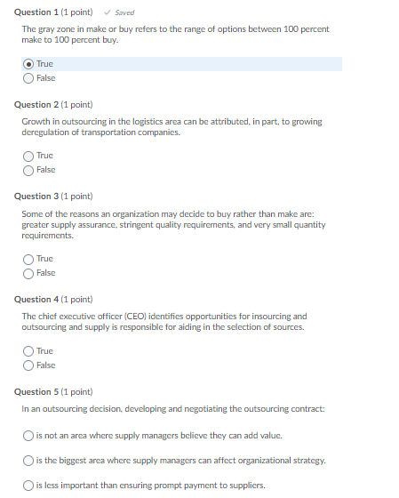 Solved Question 1 (1 point) Saved The gray zone in make or | Chegg.com