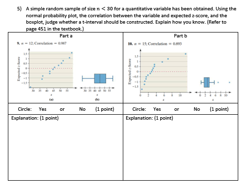 Solved 5) A simple random sample of size n