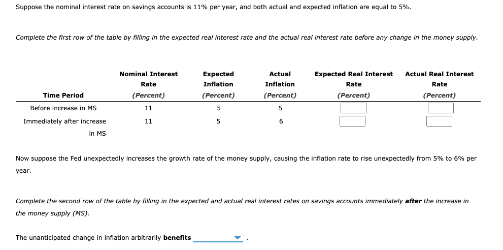 Solved Suppose the nominal interest rate on savings accounts | Chegg.com