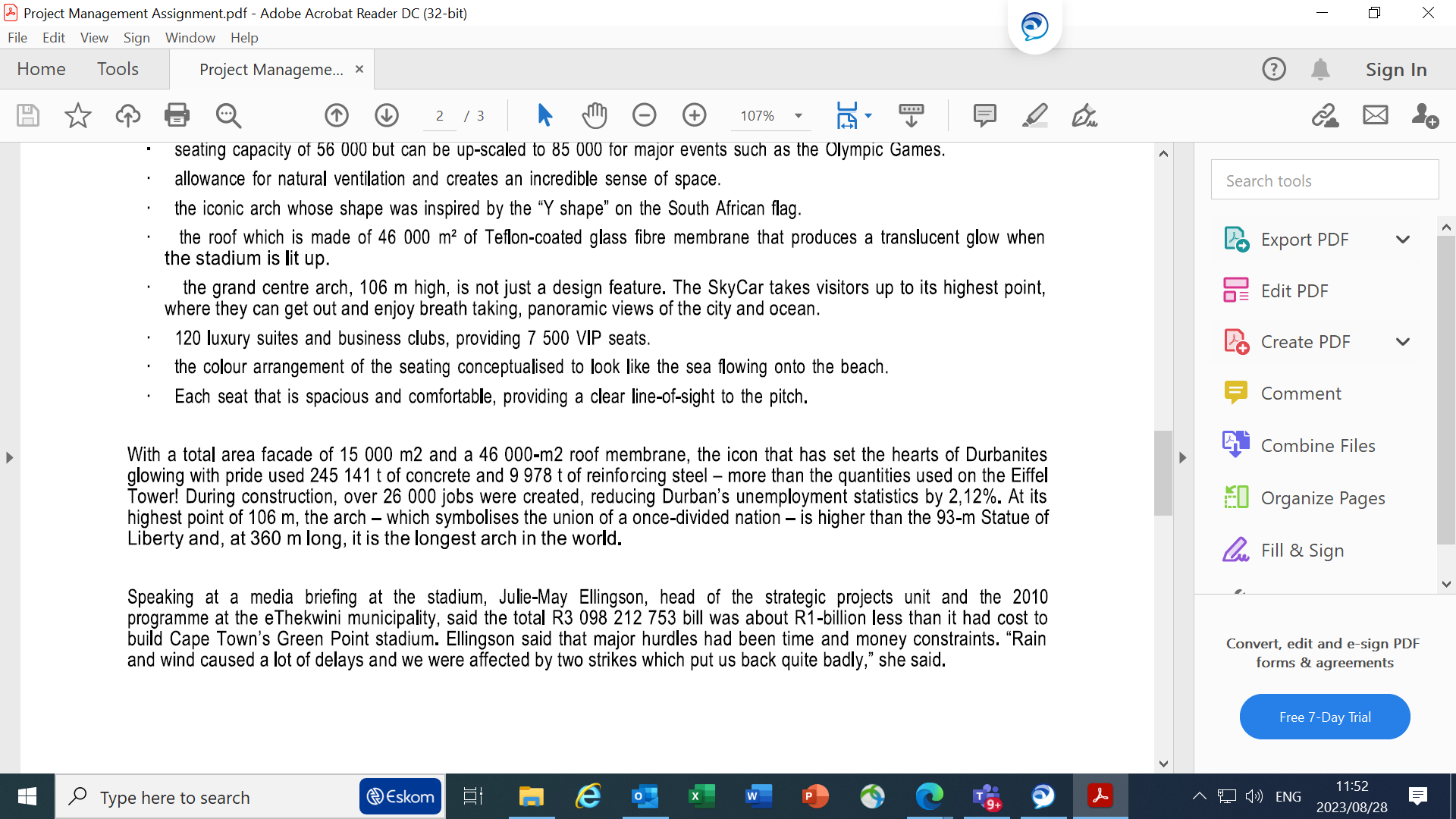 Solved Project Management Assignment.pdf - Adobe Acrobat | Chegg.com