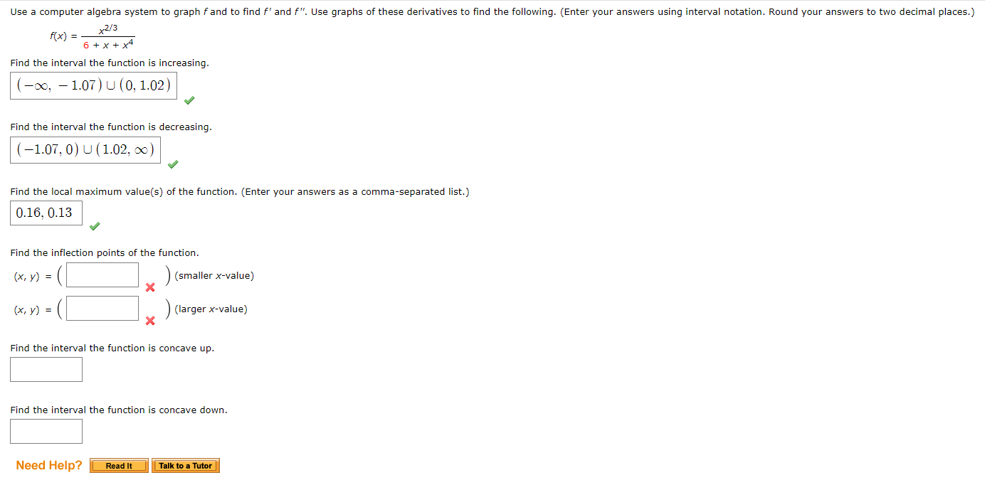 Solved Use a computer algebra system to graph fand to find | Chegg.com