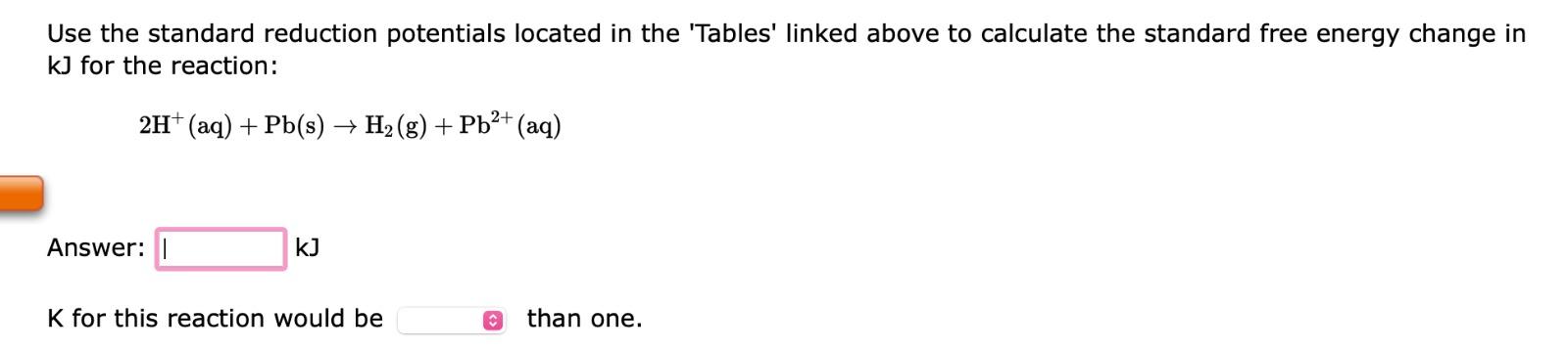 Solved Use the standard reduction potentials located in the | Chegg.com