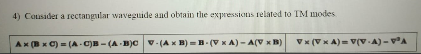 Solved Consider a rectangular waveguide and obtain the | Chegg.com