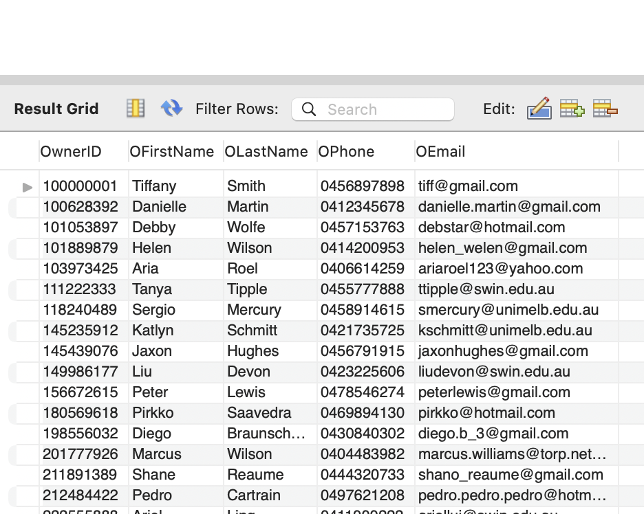 Solved 100% 41:290 Result Grid Filter Rows: Edit: | Chegg.com