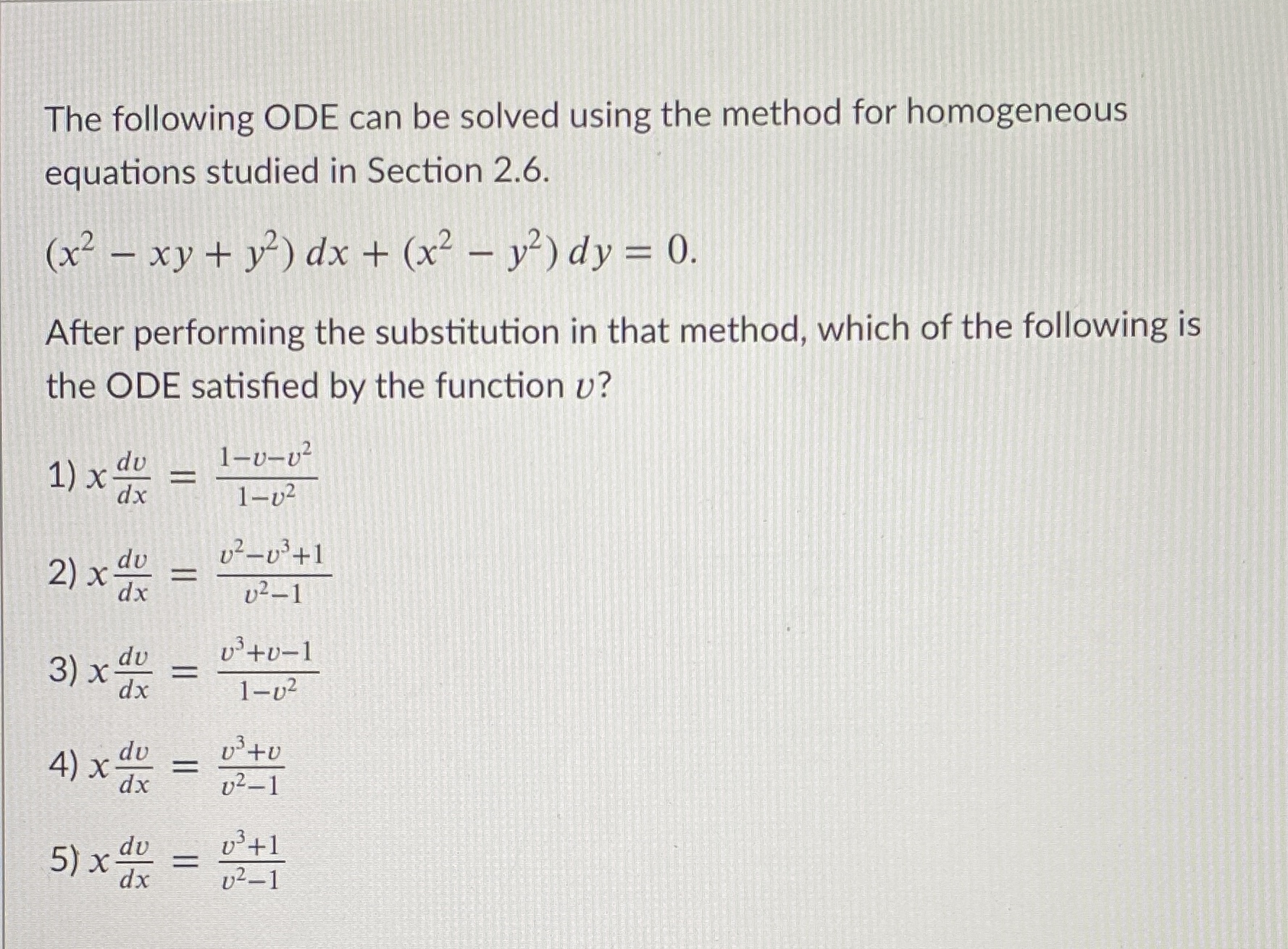 Solved The Following Ode Can Be Solved Using The Method For