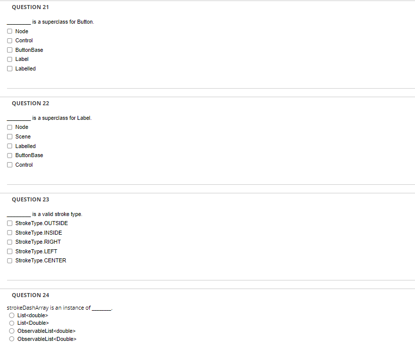 Solved QUESTION 21 is a superclass for Button. Node Control | Chegg.com