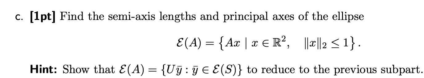 Solved Problem 1 (Geometry of SVD) [3 pts]. Consider the 2 × | Chegg.com