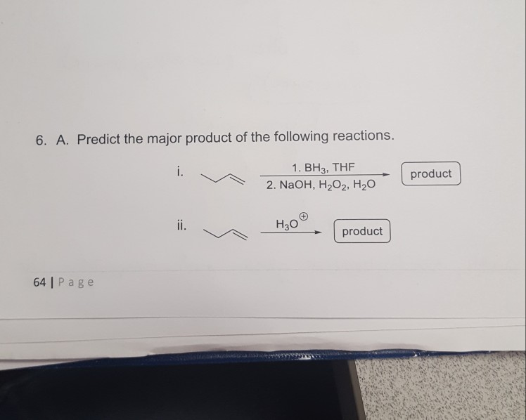 Solved 5. Predict the major product of the following | Chegg.com