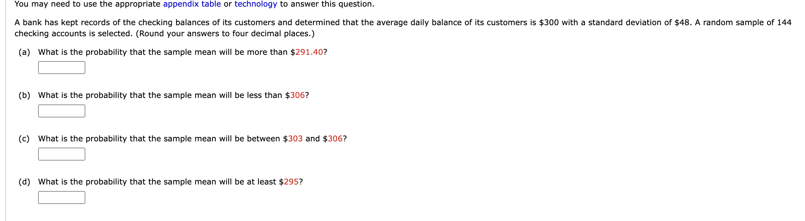 Solved checking accounts is selected. (Round your answers to | Chegg.com