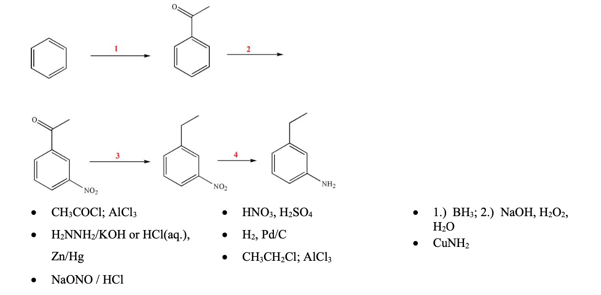Solved NH2 HN CH3 2 HN CH3 NH2 3 OH 5 CH3COCI NaONO / HC1 | Chegg.com