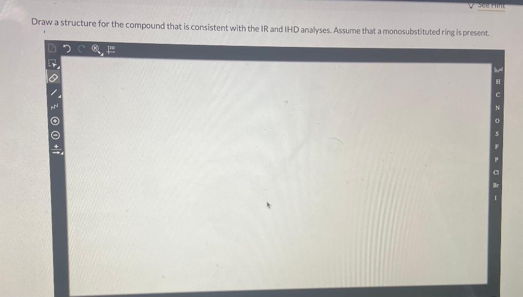 Solved An organic compound has the formula C8H9NO and the IR | Chegg.com
