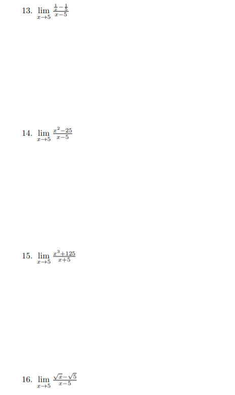 Solved Determine the exact values of the following limits. | Chegg.com